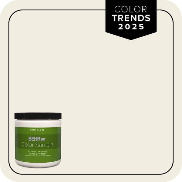 BEHR PREMIUM PLUS 8 oz. #DC-003 Blank Canvas Semi-Gloss Interior ...