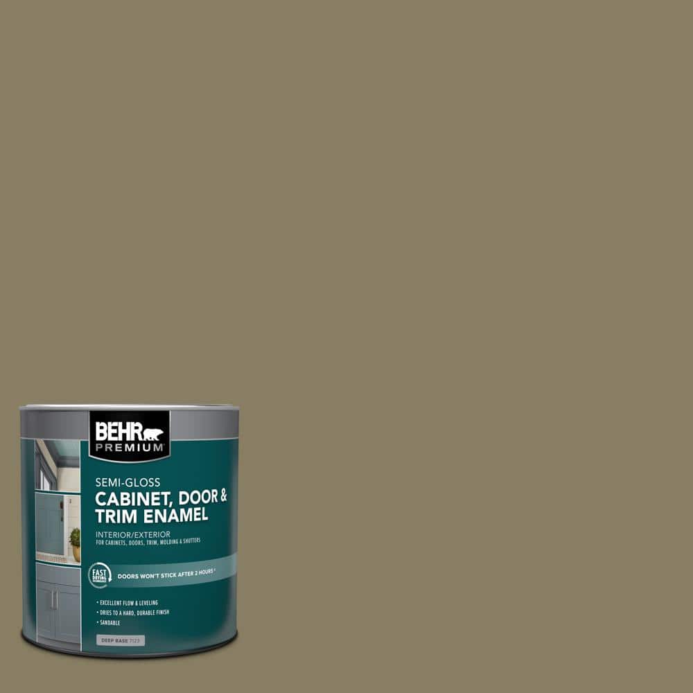 BEHR PREMIUM 1 qt. #N340-6 Sorrel Leaf Semi-Gloss Enamel Interior ...