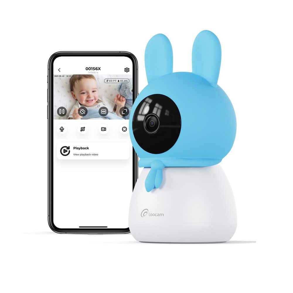 LOOCAM 2. 5K 4MP Smart Baby Camera with 64GB Memory Card, AI Cry/Face ...