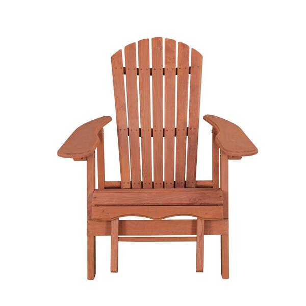Leisure Season Reclining Patio Adirondack Chair with Pull Out Ottoman AC7105 The Home Depot