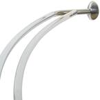 Zenna Home NeverRust 45 in. to 72 in. Aluminum Double Curved Shower Rod ...
