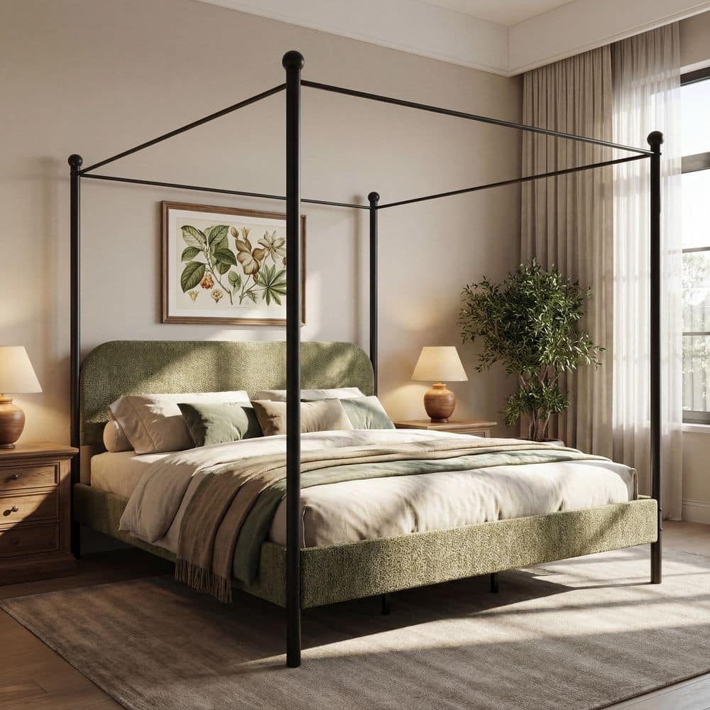 CHRISTOPHER KNIGHT HOME Zenton Modern Black Metal Frame King Size ...