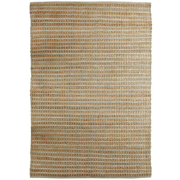 Modern Natural Tan/Gray 5 ft. x 7 ft. 9 in. Jute Blend Indoor Area Rug ...