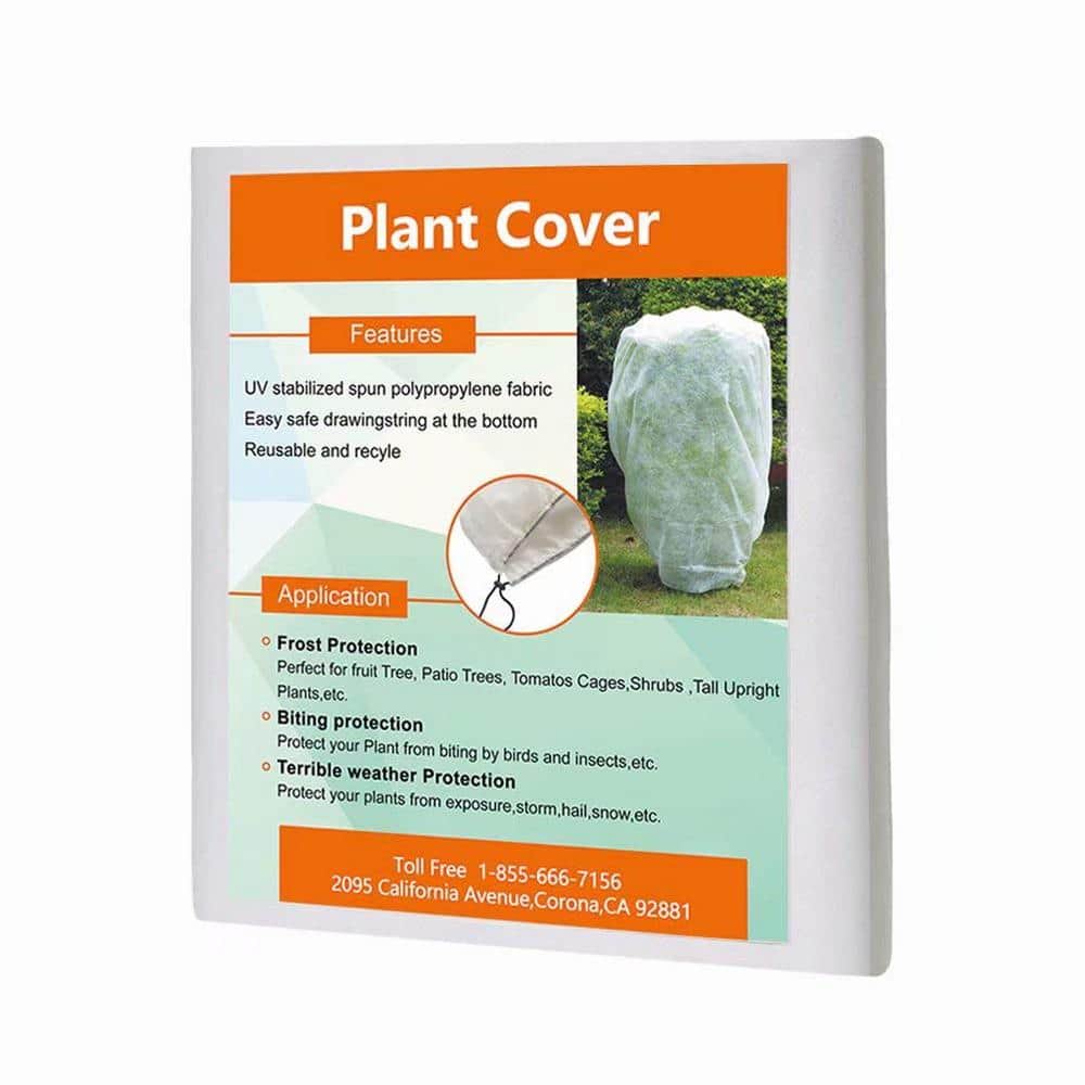 Agfabric 72 in. x 60 in. 0.95 oz. Plant Cover Warm Worth Frost Blanket ...