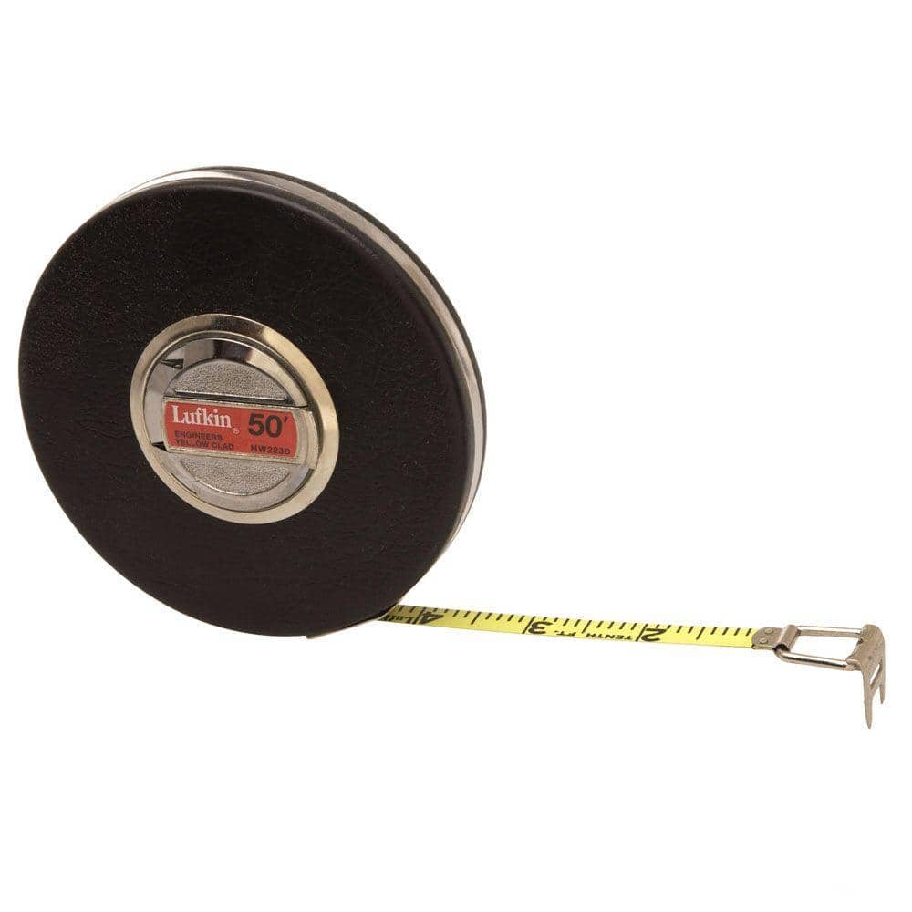 Crescent Lufkin Banner 50 ft. SAE Yellow Clad Steel Long Tape Measure ...