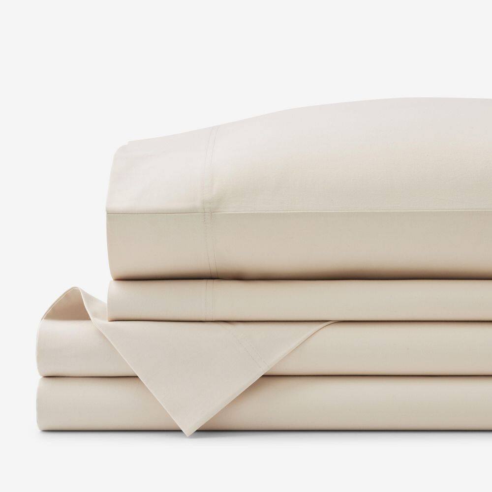 The Company Store Brushed Cotton Sand Cotton Full Sheet Set 51159L-F ...