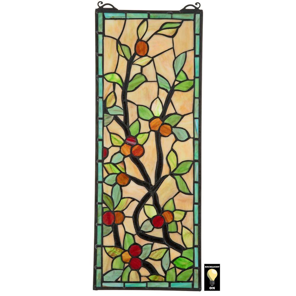 Design Toscano Morris Trellis Tiffany-Style Stained Glass Window Panel ...