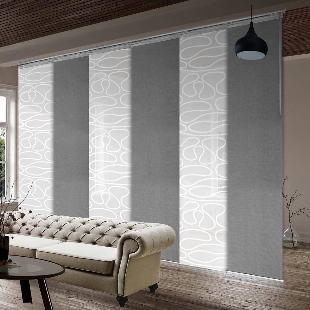 EMOH Storm Swirl 70 in. - 130 in. W x 94 in. L Adjustable 6- Panel ...