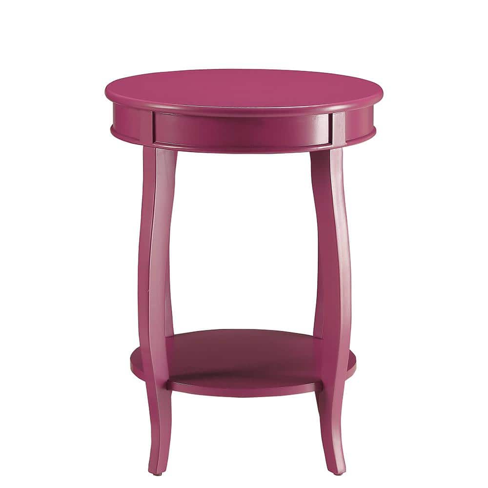 Acme Furniture Aberta 18 in. Purple Finish Round Wood End Table AC01228 ...