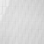 Ivy Hill Tile Colorwave Steps White 4.43 in. x 17.62 in. Polished ...