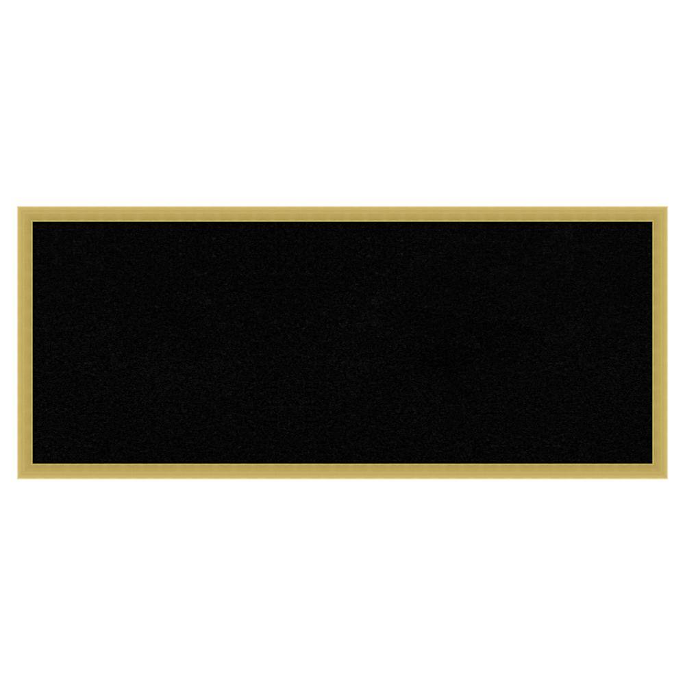 Amanti Art Svelte Polished Gold Wood Framed Black Corkboard 31 in. x 13 ...