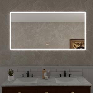 Hermitage Bath Spring 72 in. W x 36 in. H Rectangular Frameless LED ...