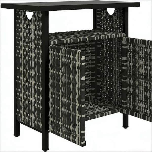 Grand patio Wicker Storage Cabinet Outdoor Waterproof Buffet Cabinet ...