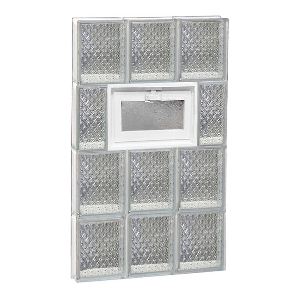 Clearly Secure 17.25 in. x 31 in. x 3.125 in. Frameless Diamond Pattern ...