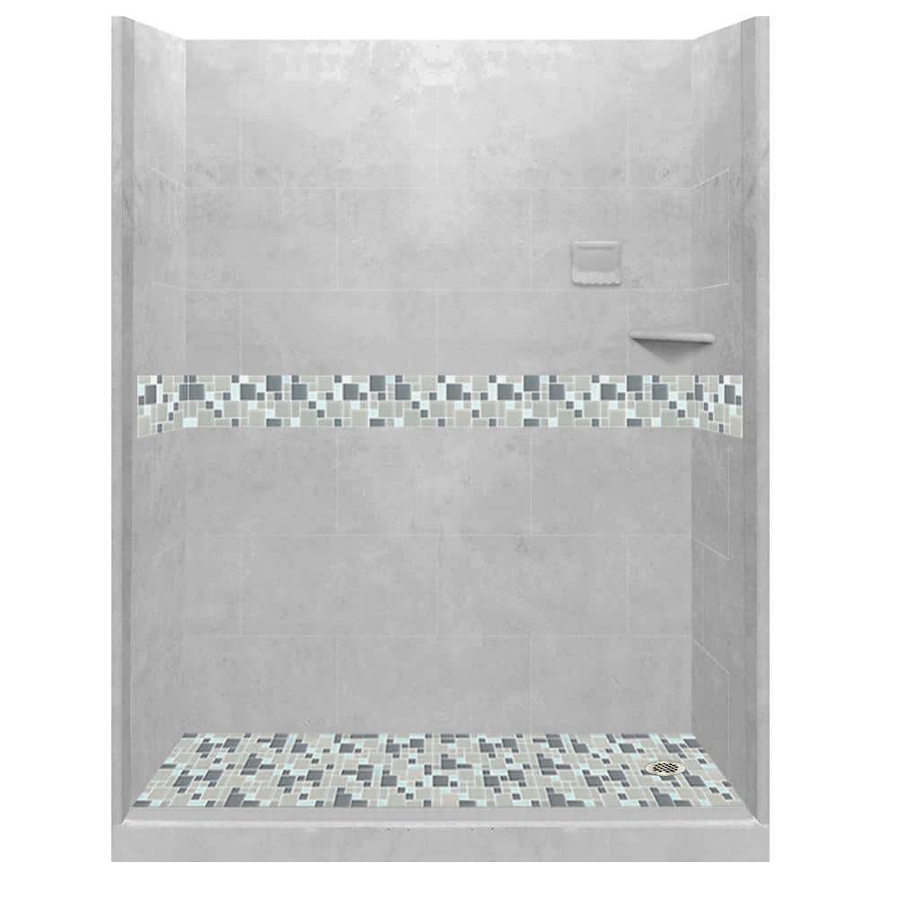 American Bath Factory Newport 60 in. L x 32 in. W x 80 in. H Right ...