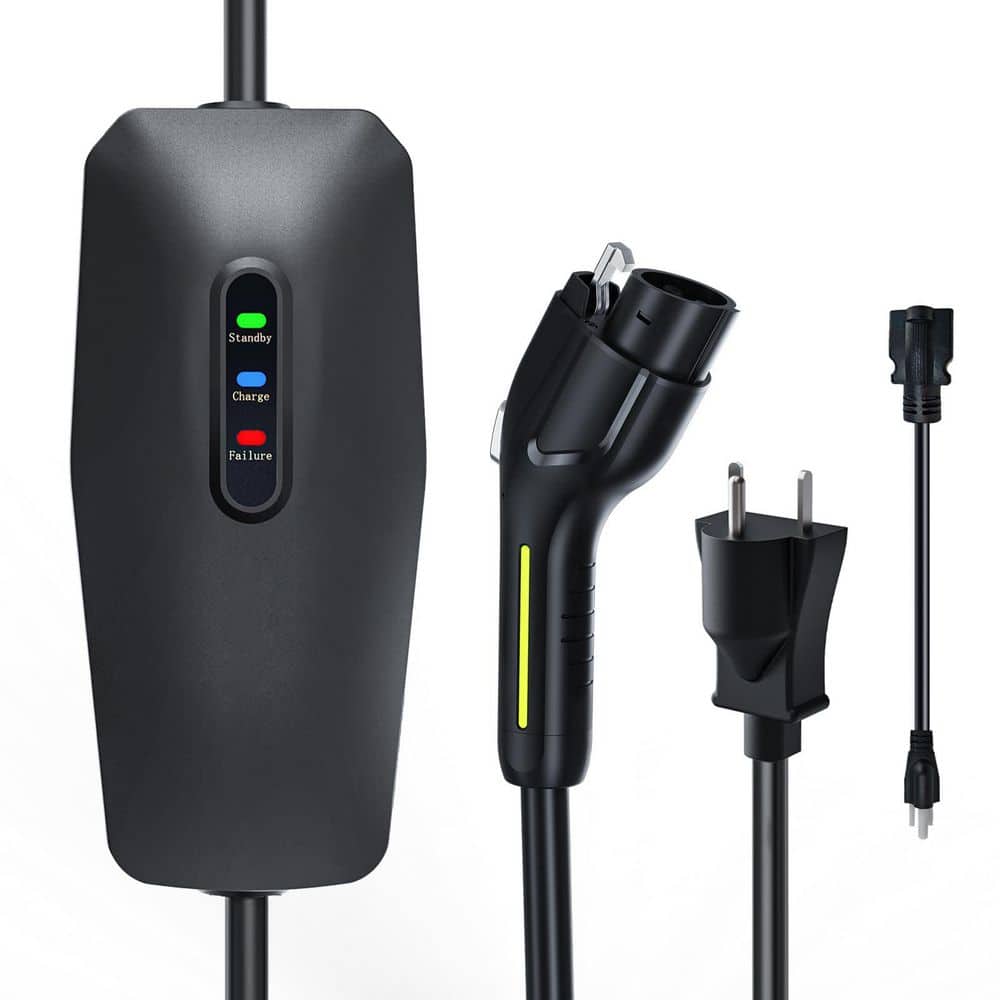Ahfiwaso 20ft 110-240 Volt Level 1 2 Electric Vehicle Portable Charger ...