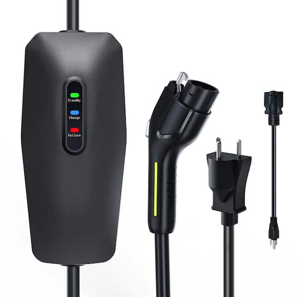 Ahfiwaso 20ft 110-240 Volt Level 1 2 Electric Vehicle Portable Charger ...