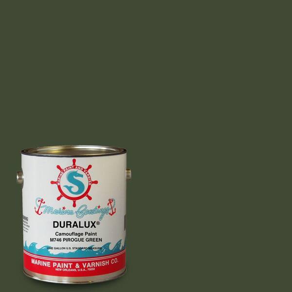 Duralux Marine Paint 1 gal. Camouflage Pirogue Green Marine Flat Enamel ...