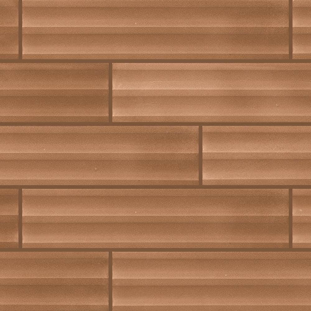 Daltile Indoterra Brick 2 in. x 9 in. Matte Porcelain Fluted Concrete ...