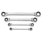 Husky SAE Quad Drive Ratcheting Wrench Set (2-Piece) HQRRW2PCSAE - The ...