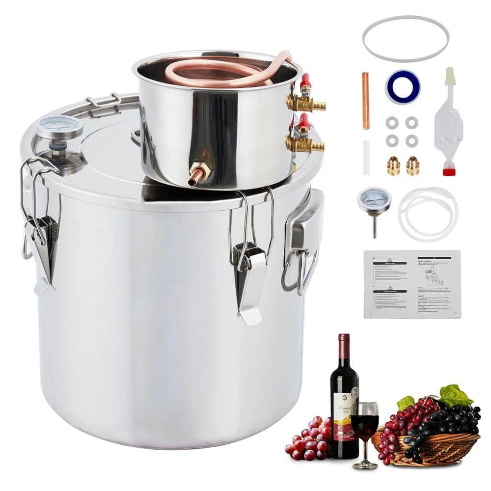 Garvee 3Gal(2 Pots) Alcohol Distiller, Stainless Steel Kit with Copper ...