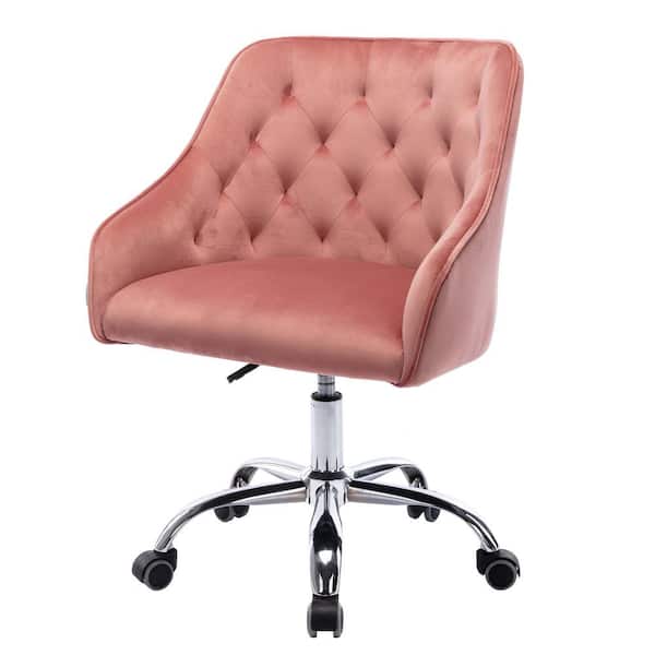 wetiny Pink Fabric Task Chair with Arms W395122831568 - The Home Depot