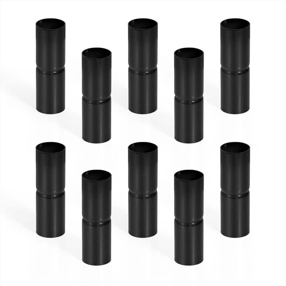 Fencer Wire 1-5/8 in. Chain Link Fence Black Galvanized Steel Top Rail ...