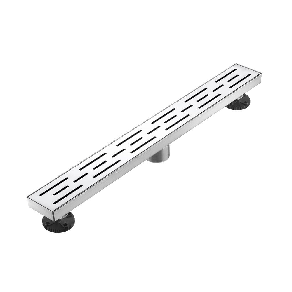 BWE 24 in. Stainless Steel Linear Shower Drain with Square Pattern ...