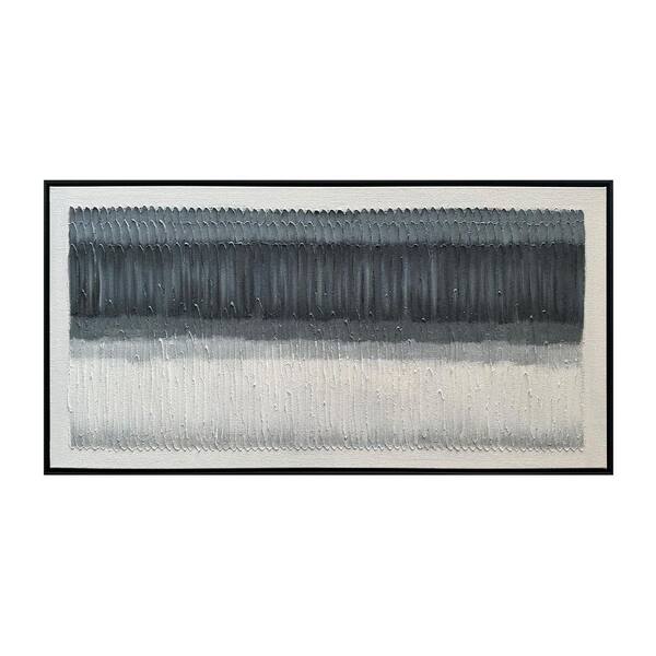 A&E "Expansion" Framed Abstract Wall Art Print Hand Painted 30 in. x 60 in. Expansion - The Home ...