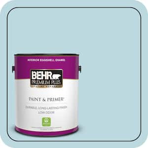 BEHR ULTRA 1 gal. #S460-1 Air Blue Extra Durable Satin Enamel Interior ...