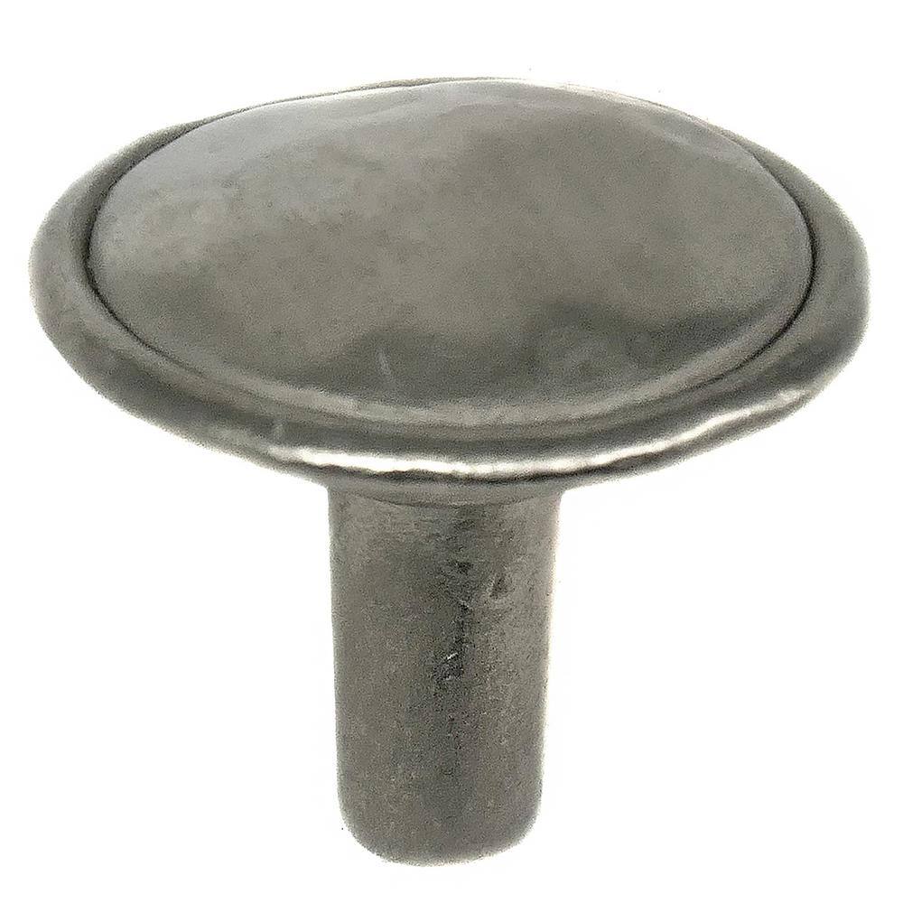 Laurey Merlot 1-3/8 in. Satin Nickel Round Cabinet Knob 37428 - The ...