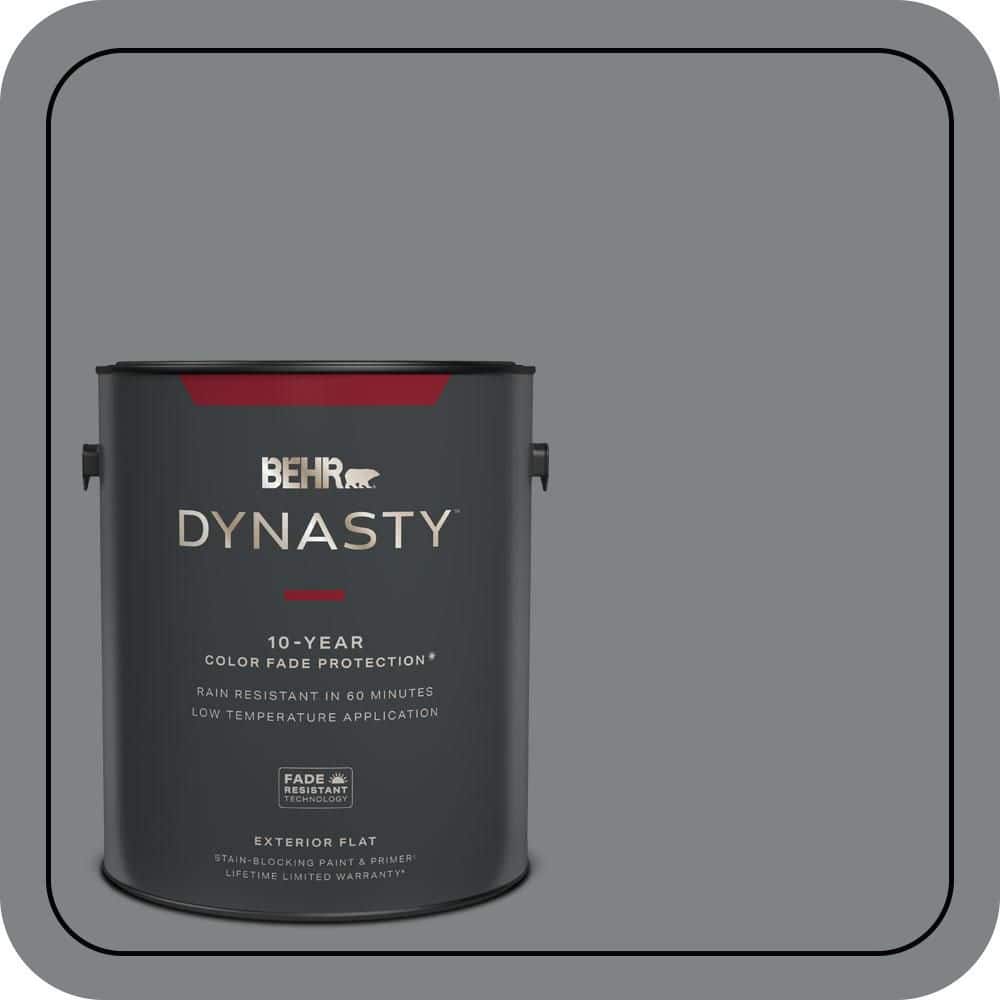 BEHR DYNASTY 1 gal. #PPU26-03 Legendary Gray Flat Exterior Stain ...