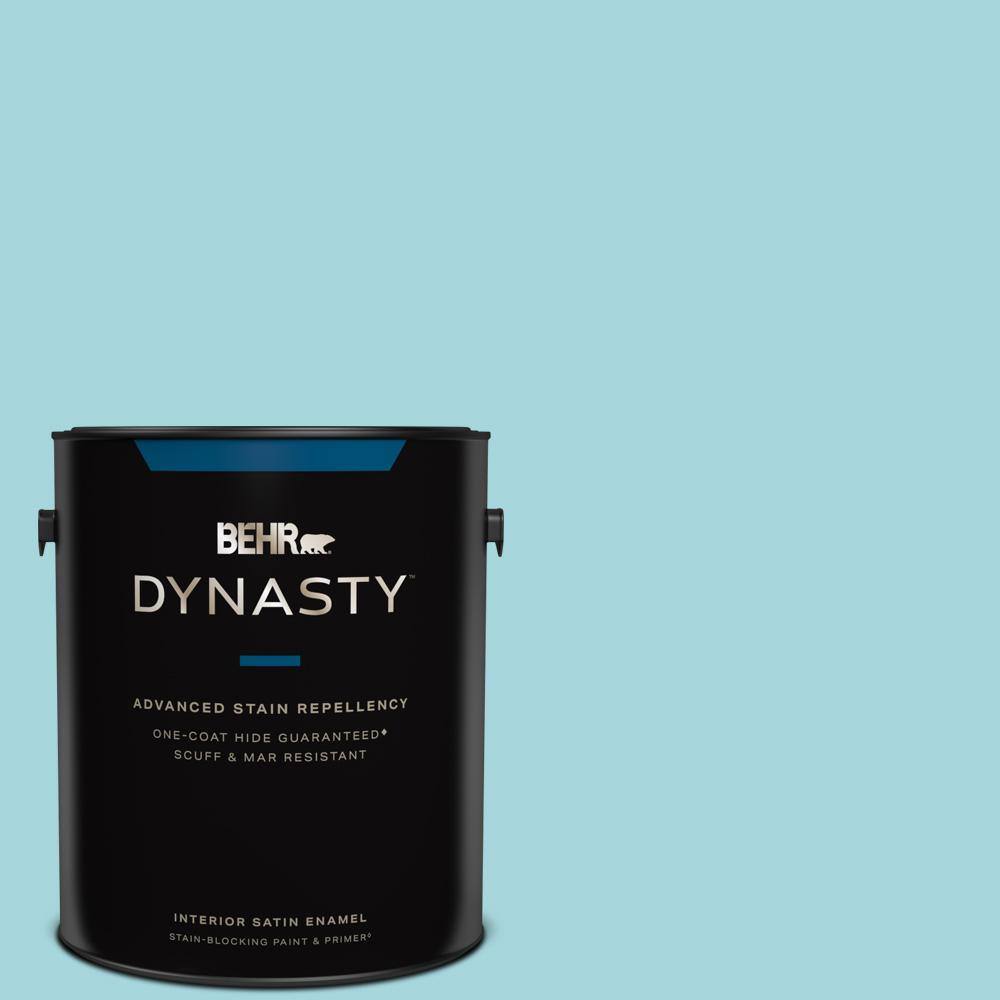 BEHR DYNASTY 1 gal. #520C-3 Rapture Blue Satin Enamel Interior Stain ...