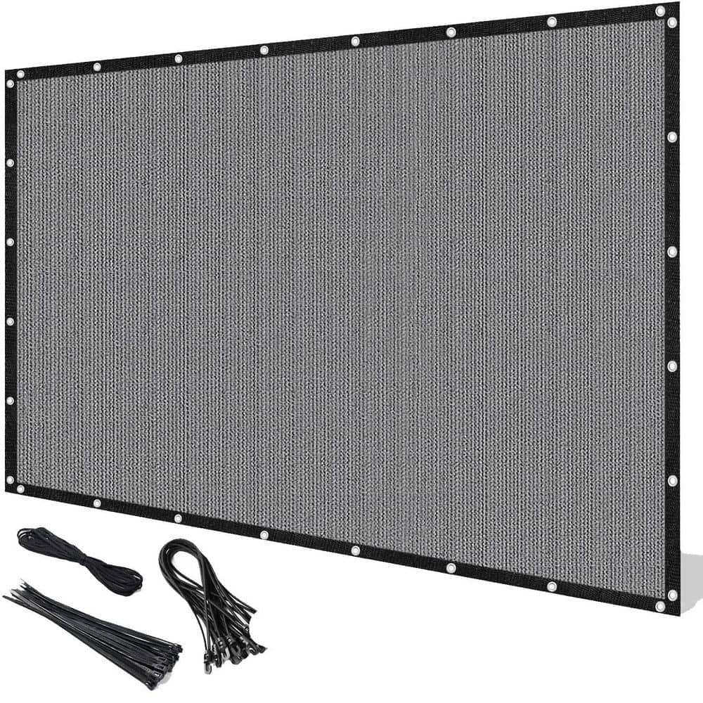 Cubilan 6 ft. x 26 ft. Garden dark gray custom outdoor mesh screen for ...