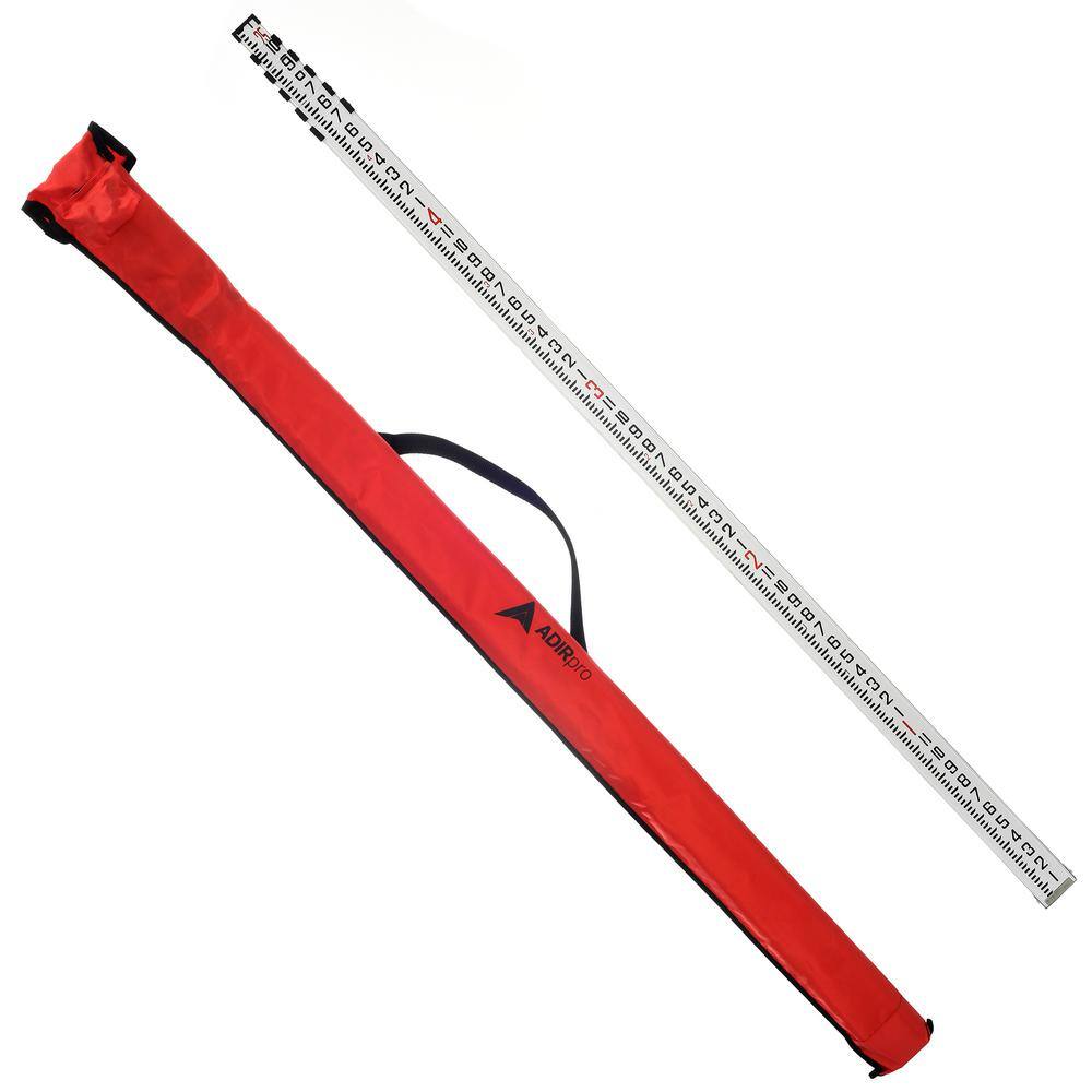 AdirPro 25 ft. Aluminum Dual Sided Telescoping Grade Rod Inches-710-24 ...