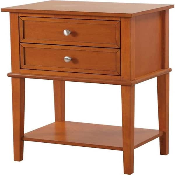 HOME IMPORTS EMPORIUM Amber Finish, 2 Drawers Nightstand G065-N-1230-HD ...