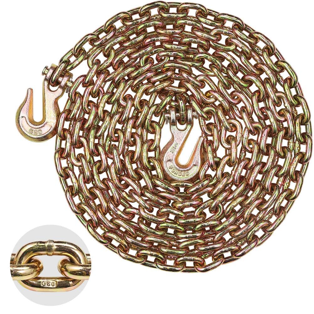 VEVOR G80 Transport Binder Chain, 5/16 in. Tow Chain with Clevis Grab ...