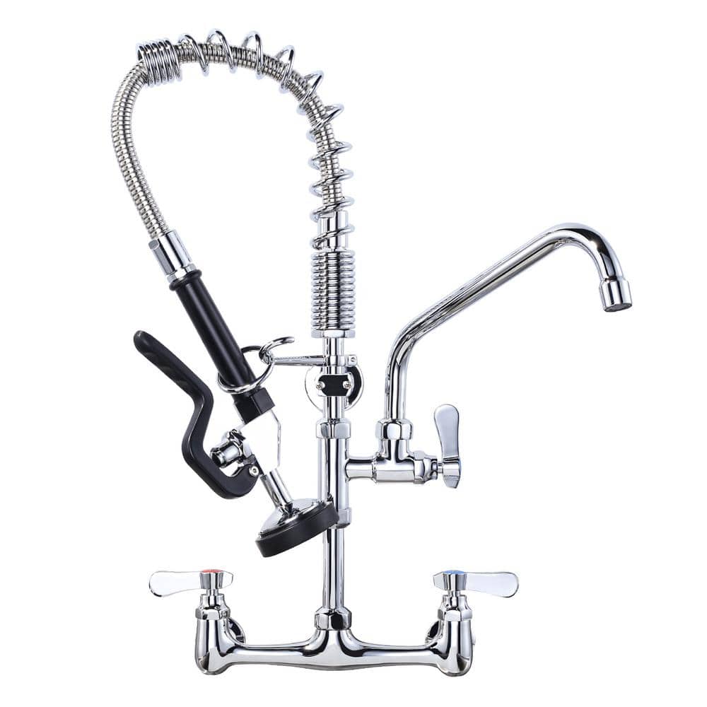 IVIGA 21 in. H Commercial Wall Mount Triple Handle Pull Down Sprayer ...
