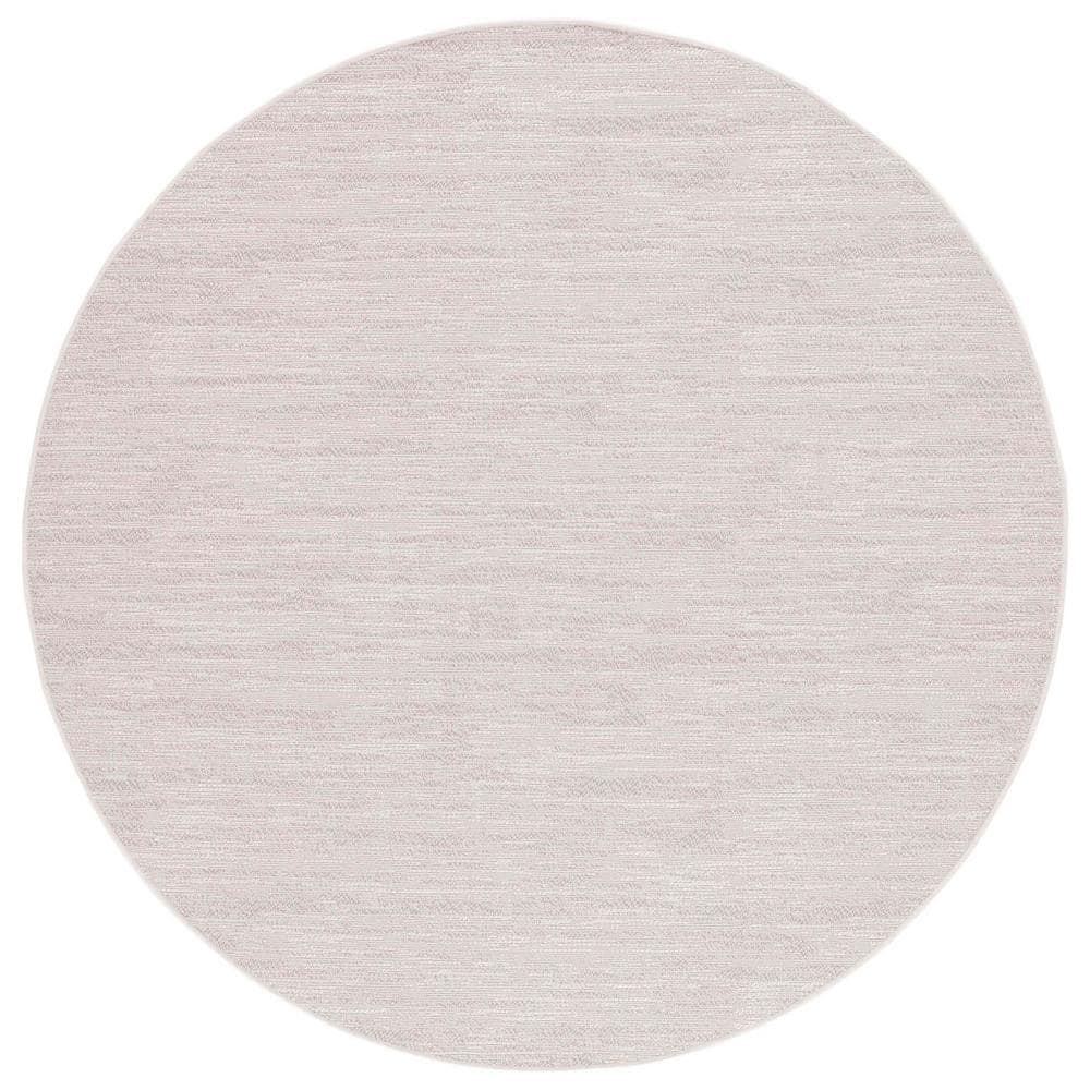 SAFAVIEH Lakeside Beige 7 ft. Round 2-Toned Solid Indoor/Outdoor Area ...