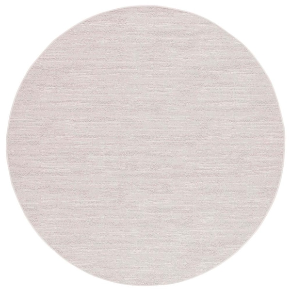 SAFAVIEH Lakeside Beige 7 ft. Round 2-Toned Solid Indoor/Outdoor Area ...