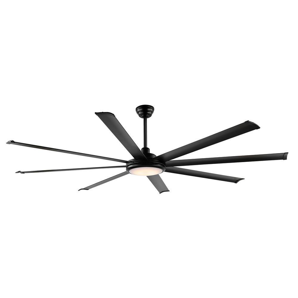 WINGBO 64 in. LED Indoor Black Ceiling Fan with Remote WBCF-BS42-BK ...