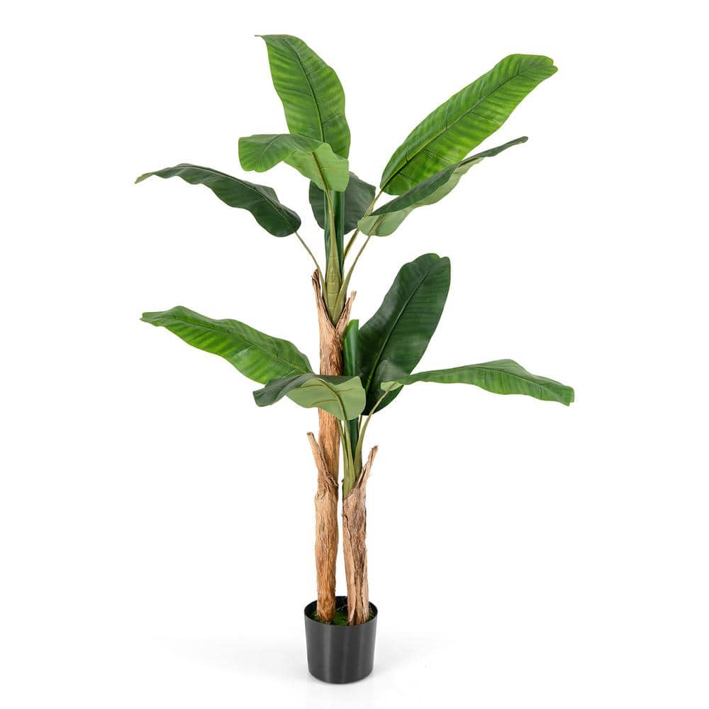 ANGELES HOME 5.5 ft. Green Artificial Banana Tree with 10-Large Leaves ...