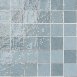 Ivy Hill Tile Kingston Blue 3 in. x 8 in. Glazed Ceramic Bullnose Tile ...