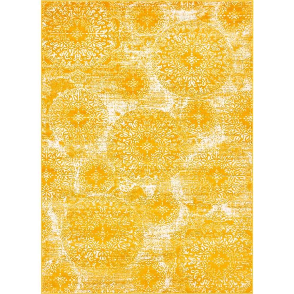 Unique Loom Sofia Grand Yellow 7' 0 x 10' 0 Area Rug 3141634 - The Home ...