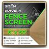 BOEN 6 ft. X 50 ft. Beige Privacy Fence Screen Netting Mesh with ...