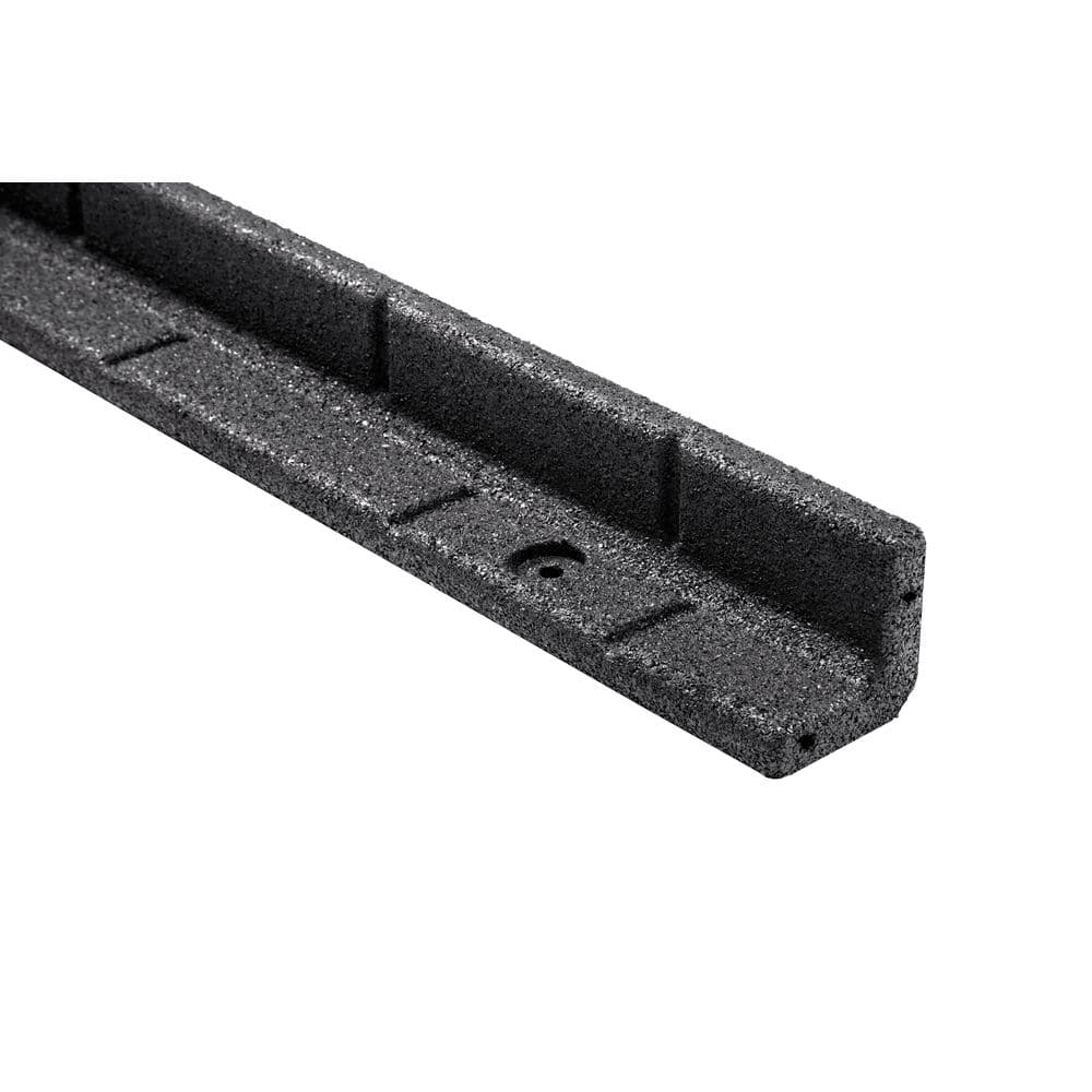 Vigoro 48 in. x 3 in. x 3 in. Roman Brick Black Rubber Edging (48-Pack ...