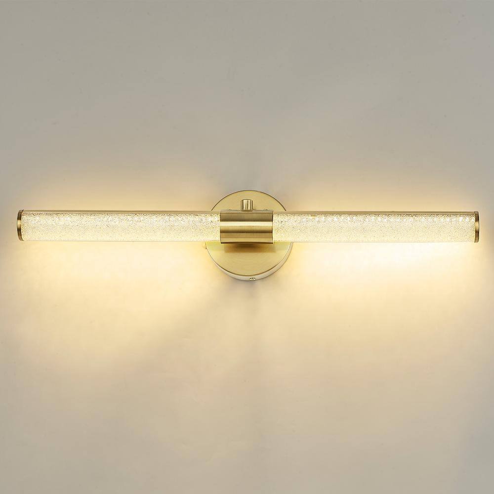 pasentel 24 in. 1-Light Modern Gold Bathroom Vanity Light Bar with ...