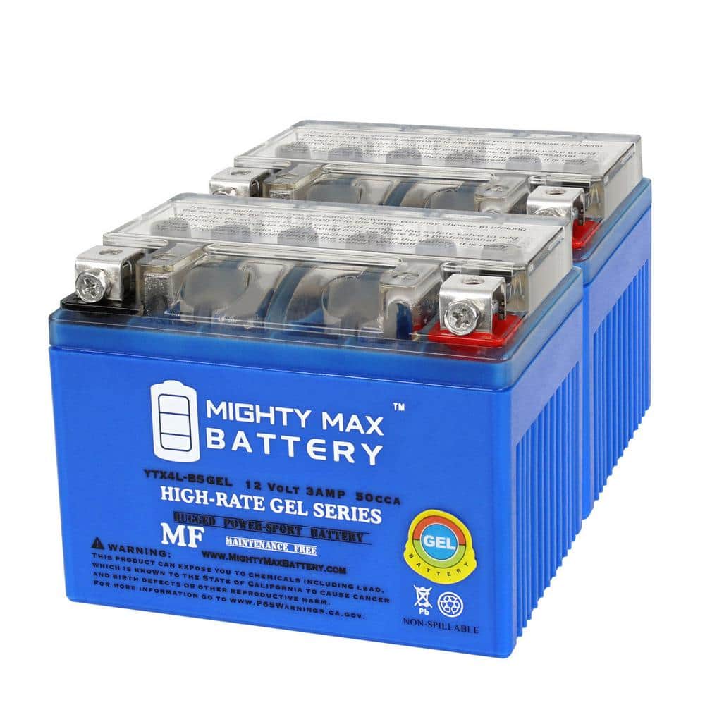 MIGHTY MAX BATTERY YTX4L-BSGEL 12V 3AH GEL Replacement Battery ...