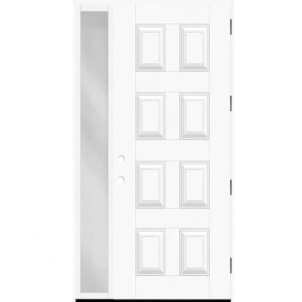 Steves & Sons Regency 55 in. x 96 in. 8-Panel LHOS Unfinished Mahogany ...