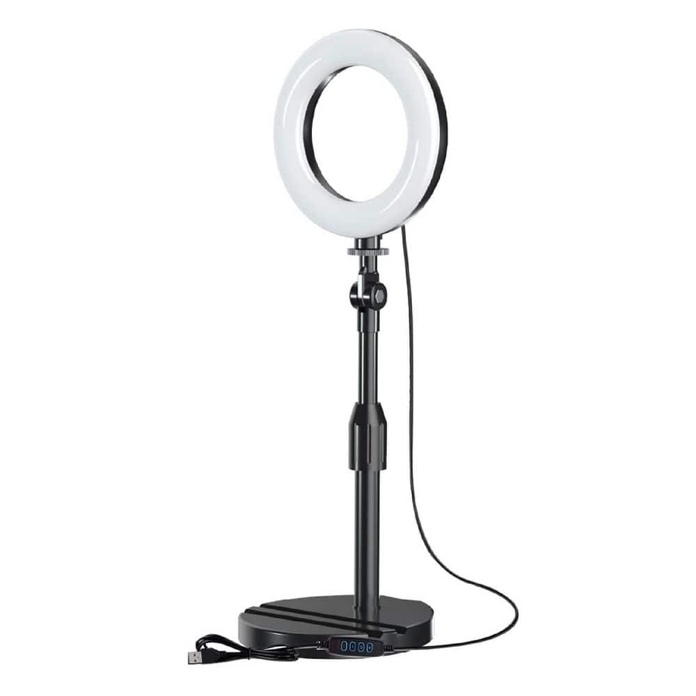 OBJLGEV Ring Light with Telescopic Stand for Phone Selfie Makeup Zoom ...